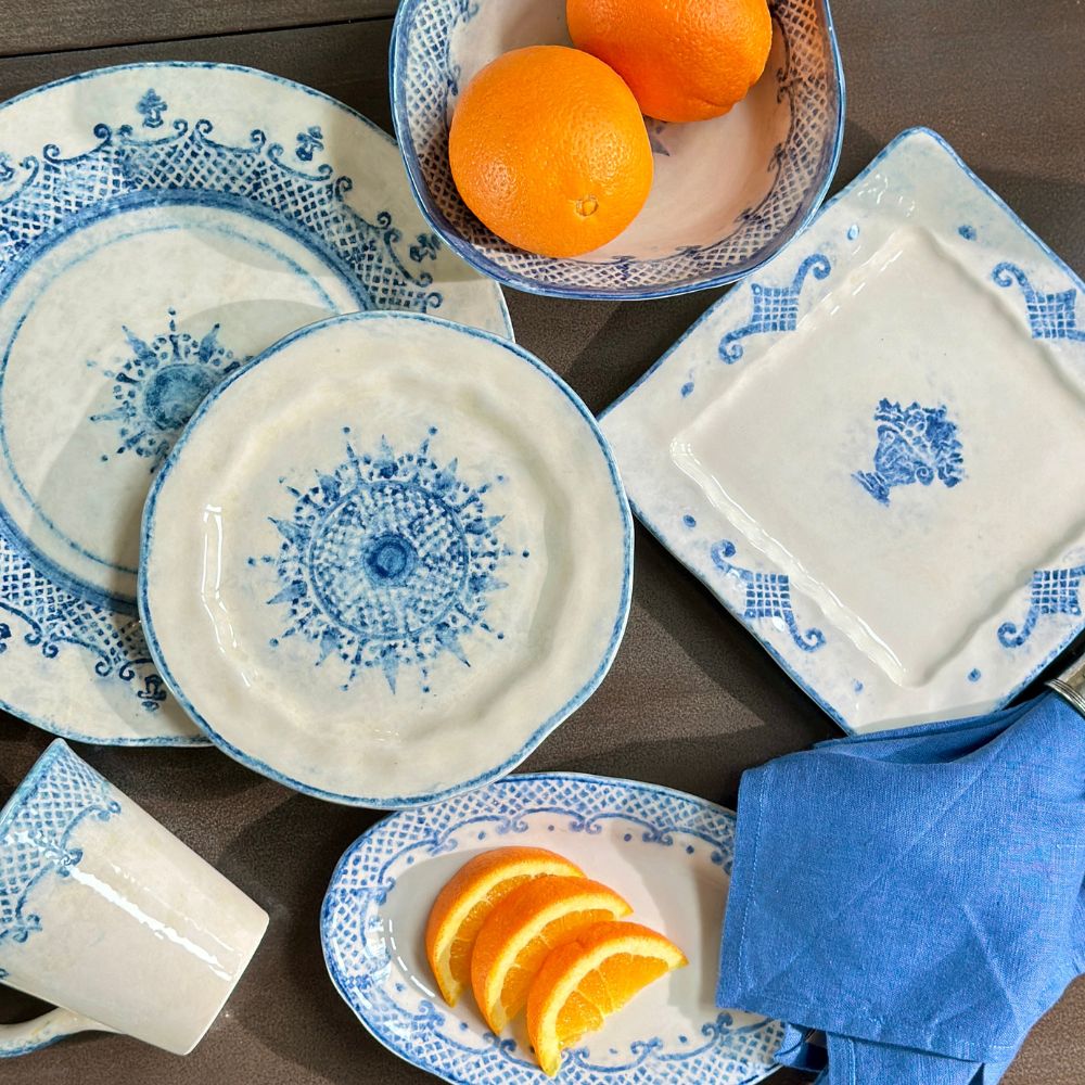 Burano Blue Italian Ceramic Dinnerware Collection - Arte Italica