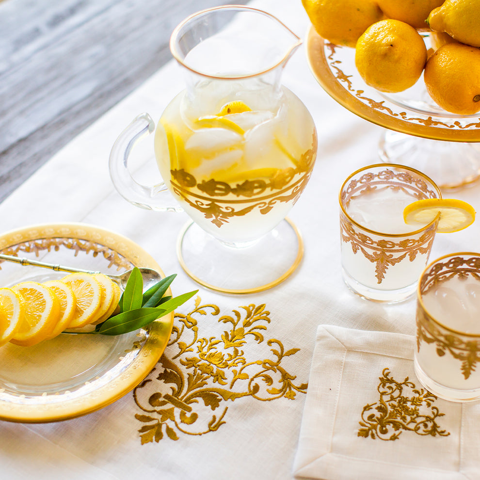 Victorian Table Runner White & Gold – Arte Italica