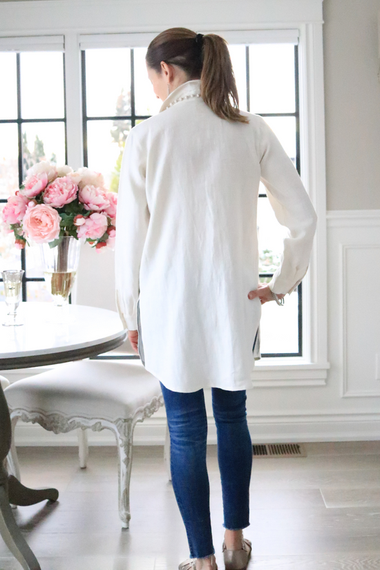 Christina Linen Button Up Tunic Sale | 100% Linen | Arte Italica