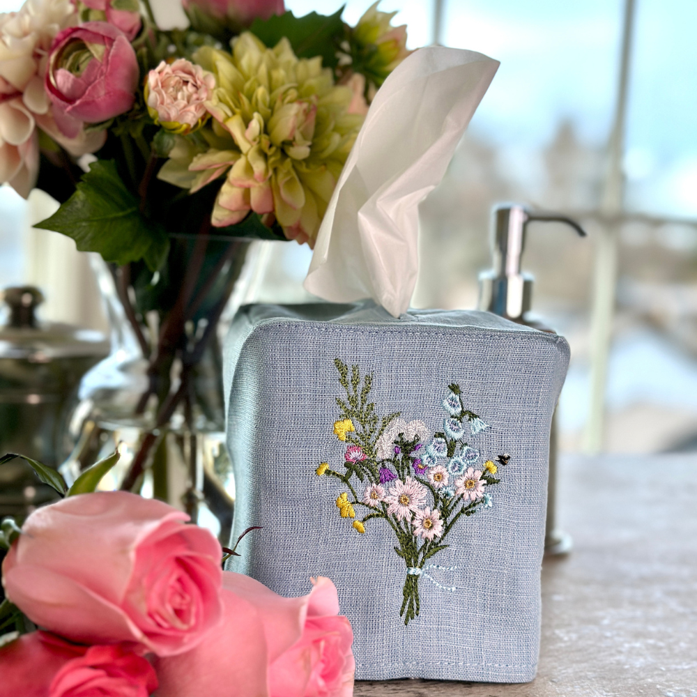 Wildflower Bouquet Tissue Box Cover – Arte Italica