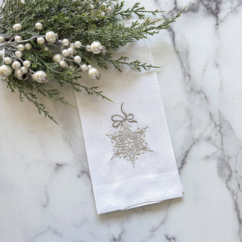Snowflake Linen Towel – Arte Italica