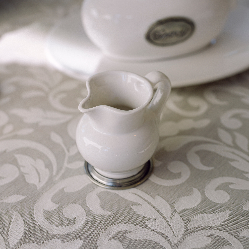 Tuscan Piccolo Pitcher | Handmade Italian Ceramic & Pewter Creamer ...
