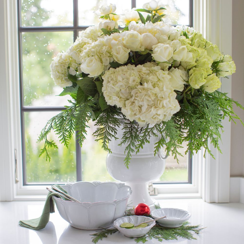 Tuscan Italian Ceramic & Pewter Signature Urn | Arte Italica