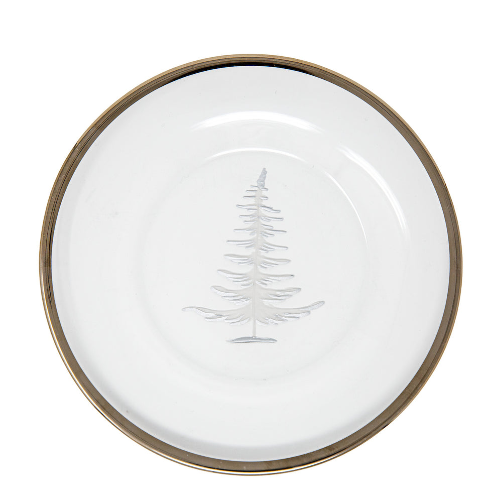 Vetro Platinum Etched Tree Plate – Arte Italica