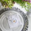 Italian Bee Embroidered Linen Cocktail Napkin Set of 4 | Arte Italica