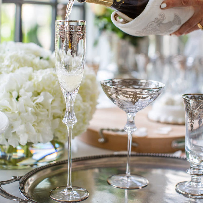 Vetro Platinum Wedding Flute Set – Arte Italica